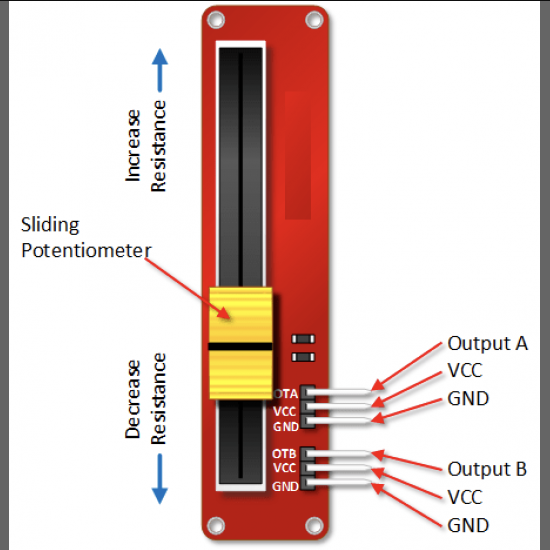 Sliding Adjustable Potentiometer Module 10k, Supplier in Ahmedabad ...